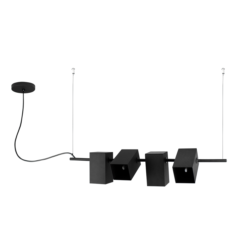 Pendente Kina Light Alumínio 70cm - Preto - Blumenau Iluminação - Se ...