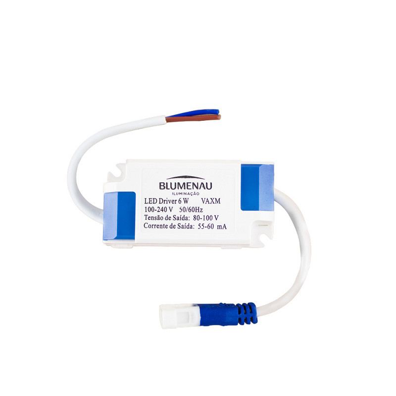 Driver para painel LED - 6W - Blumenau Iluminação - Se tem luz, tem gente