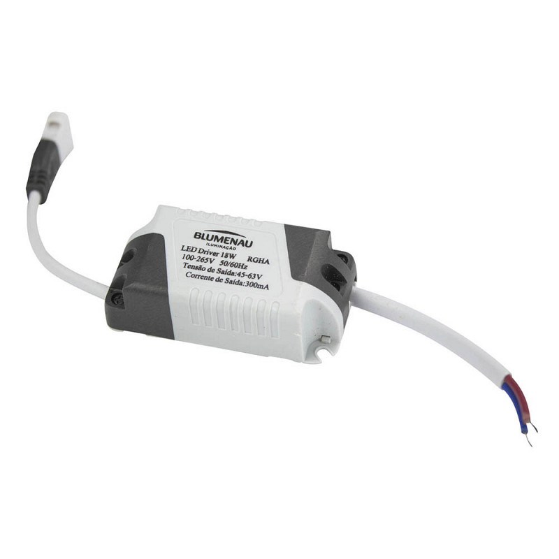 Driver LED - 18W - Blumenau Iluminação - Se tem luz, tem gente