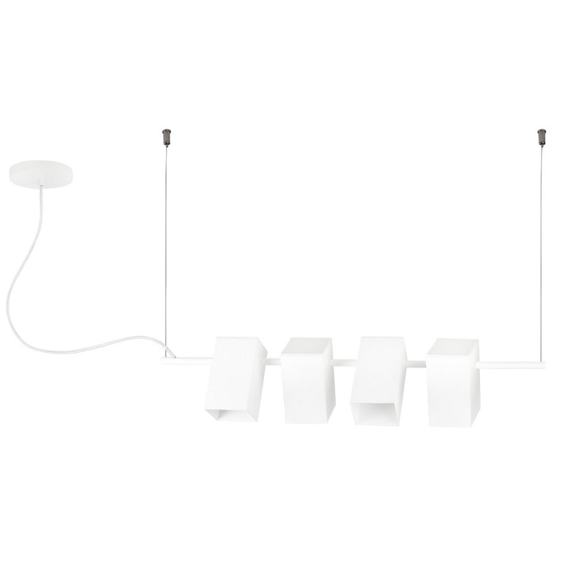 Pendente Kina Light Alumínio 70cm - Branco - Blumenau Iluminação - Se ...